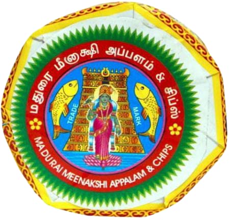 MADURAI MEENAKSHI Madurai Urad dal Plain Appalam 100 Gm Size- 3.5 ...