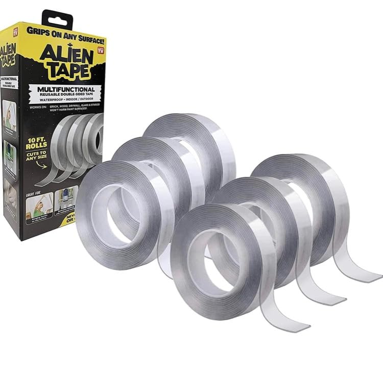 Amazon.com: ALIEN TAPE Nano Double Sided Tape Reusable Washable ...
