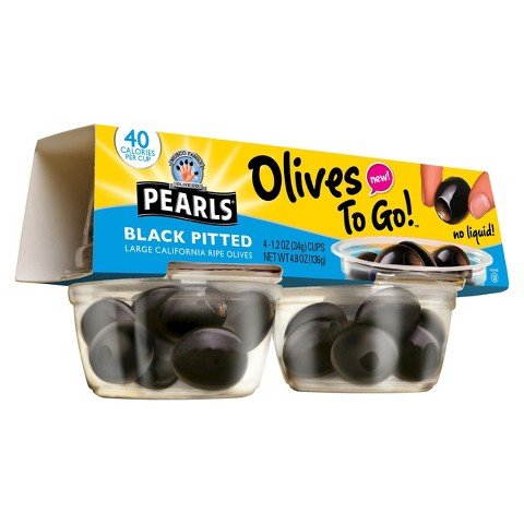 Amazon.com : Pearls Olives To Go Black Pitted Olives 1.2 oz 4 pk ...