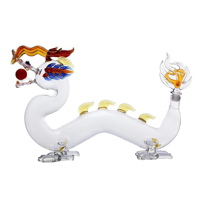 Buy Dragon Zodiac Bottle, Whiskey Decanter-Hand Blown Glass Decanter ...