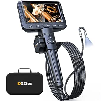 Two-Way Articulating Endoscope, DXZtoz Borescope Inspection Camera with 0.33in Steering Probe ...