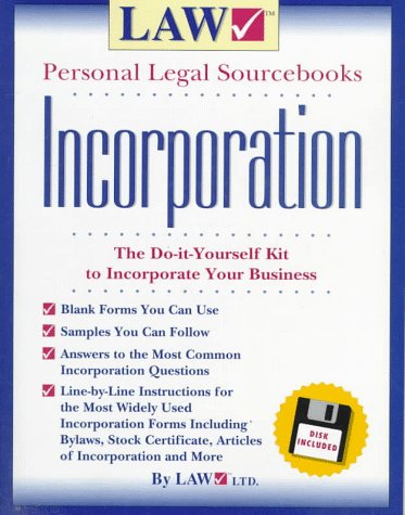 Personal Legal Sourcebooks: Incorporation (Lawchek Personal Legal ...