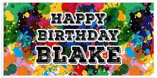 Amazon.com: Paintball Birthday Banner Custom Party Backdrop Decoration ...