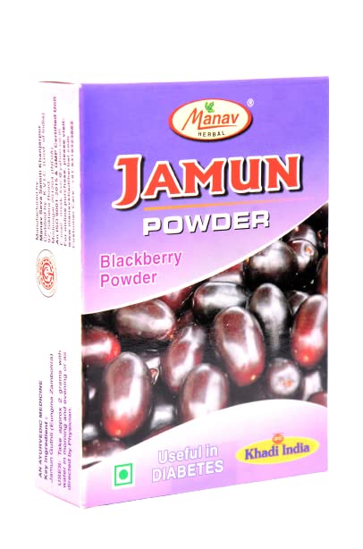 Buy Shri Manav Herbal Jamun Powder/Blackberry powder For Diabetes 100g ...