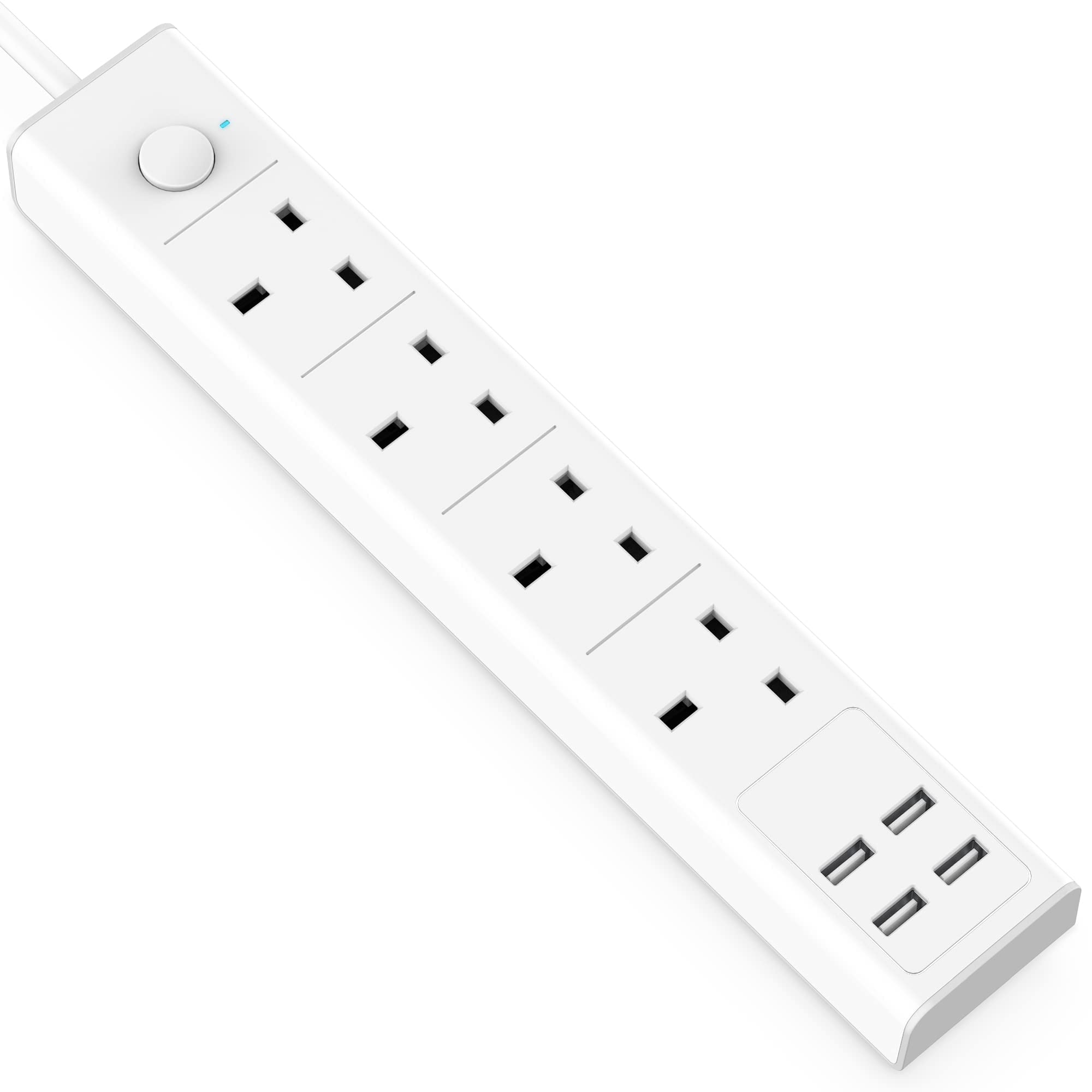 Buy TICCOLO Multi Plug Extension, 3 Way Adapter with Double USB ...