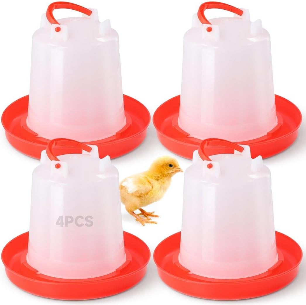 Amazon.com: Toyosport 4-Pack Chick Waterer, 1L Poultry Water Feeder ...