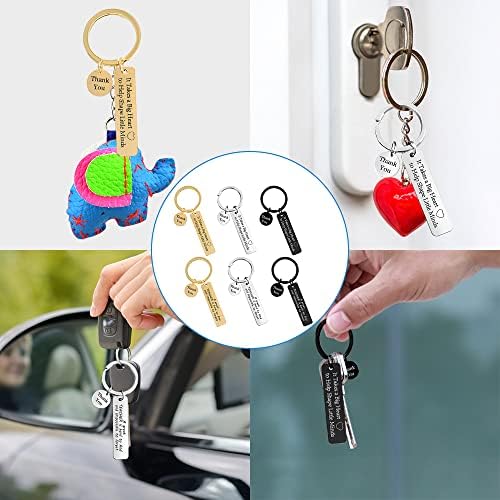 DanziX 6 Pieces Appreciation Key Chain, Thank You Gifts Make a ...
