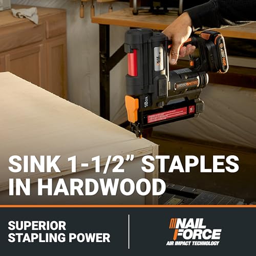 Snapklik.com : Worx Nitro 20V Cordless 18-Gauge Narrow Crown Stapler ...