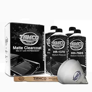 Amazon.com: Tamco Matte Clearcoat Kit Gallon Kit - 2 Qts HH7605 Med & 2 ...