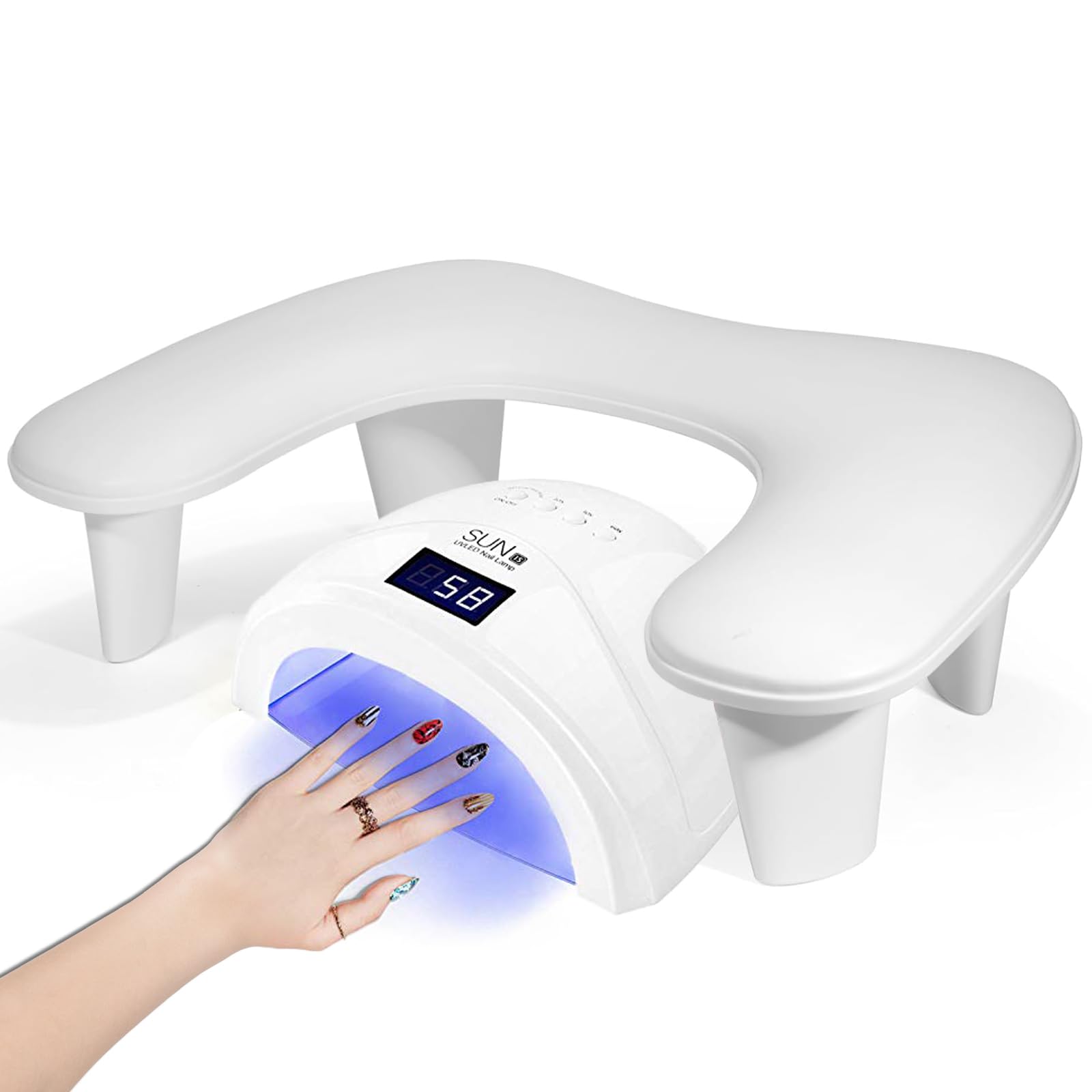 Wexlerey reposabrazos para uñas,reposa brazos en forma de U con ...