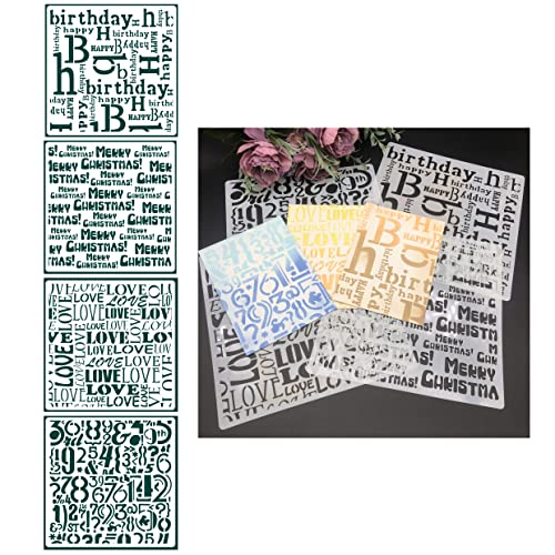 Snapklik.com : Alinacutle 4pc Plastic Stencils Painting Templates Art ...