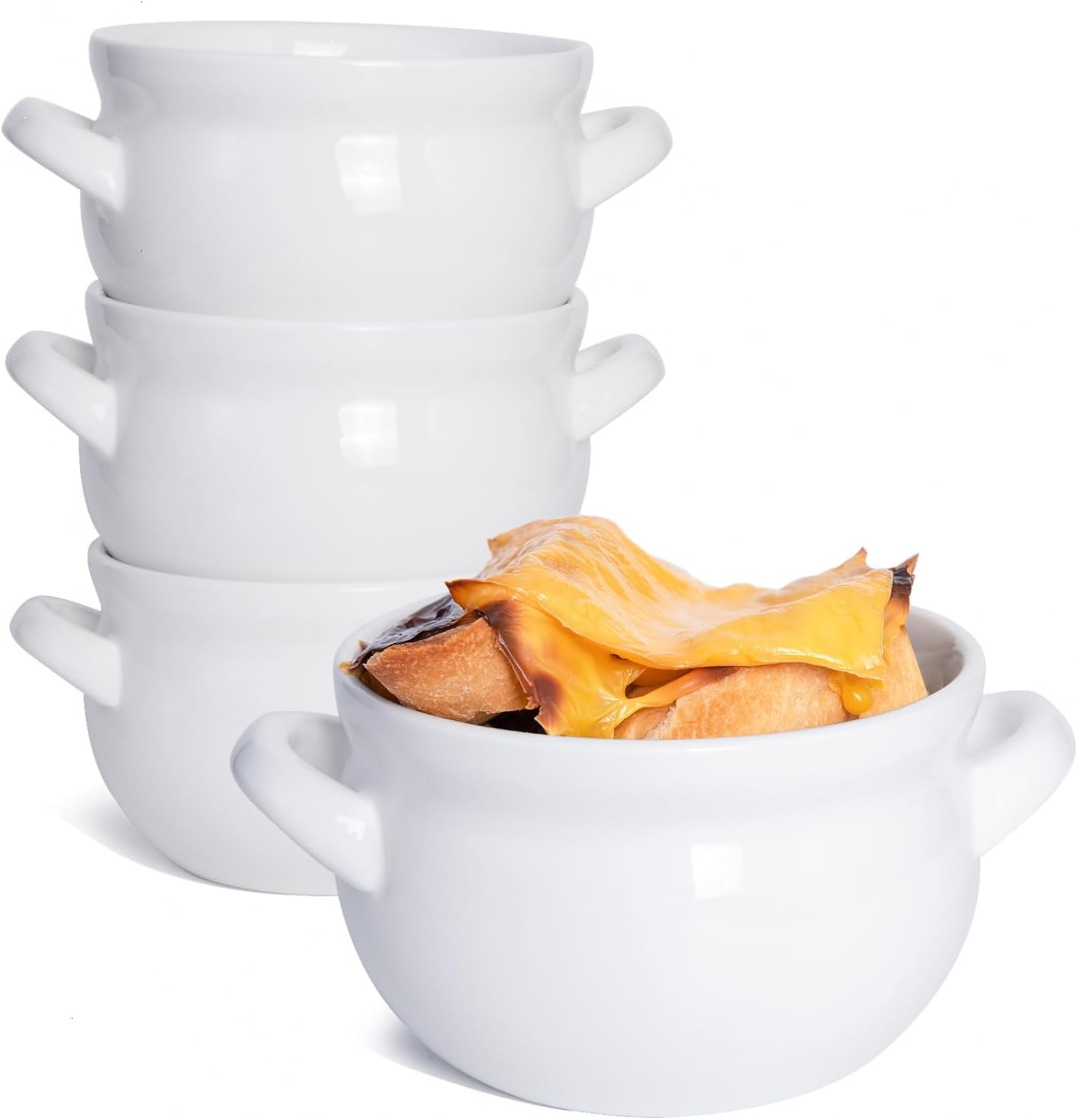 Amazon.com | Vumdua Soup Bowls with Handles, 16 Oz Ceramic French Onion ...