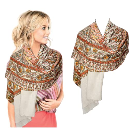 Buy PELO Winter Warm Woolen Shawl Stole/ Scarf /Kashmiri Plain Shawl ...