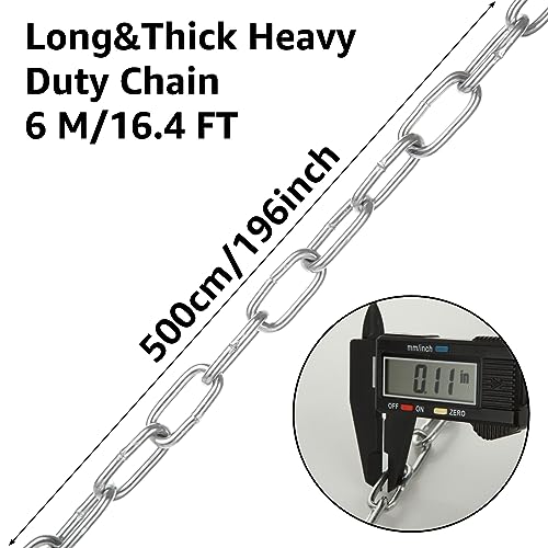 ZOFUN 5M Long Stainless Steel Chains for Fence Gates, Galvanized Metal ...