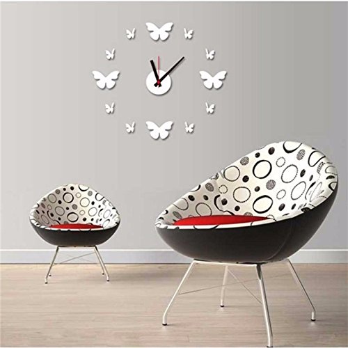 Imported 3D DIY Clock Adhesive Decal Modern Wall Clock : Amazon.in ...