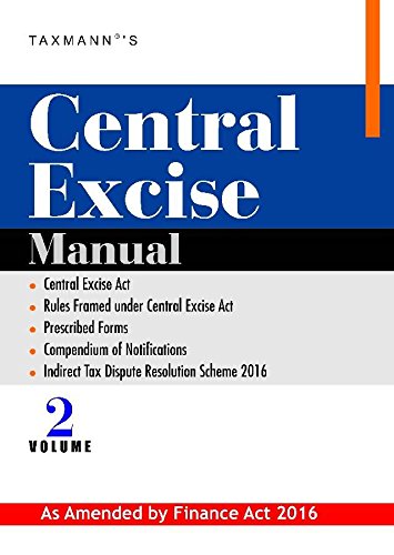 Amazon.in: Buy Central Excise - Manual (Volume -2) [Paperback] Taxmann ...