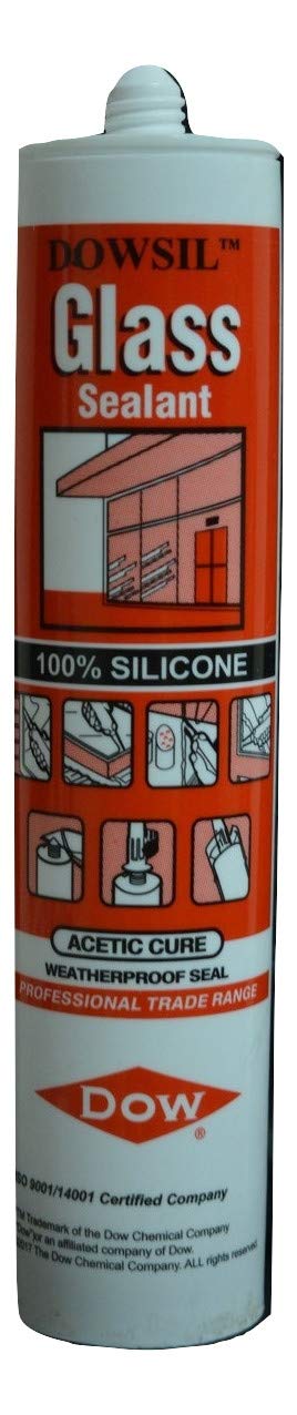 Dow Corning RTV Silicone -Acetoxy Cure Glass Sealant (Transluscent, 300 ...