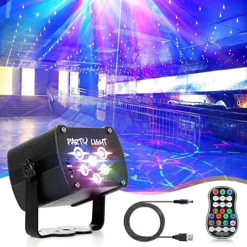 YAOBLUESEA Disco DJ Party Light Rave Stage Light with Remote Control ...