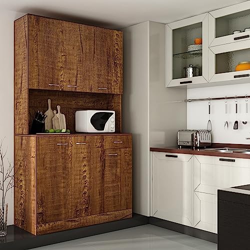 Amazon.com: Boloni Kitchen Pantry Cabinets with 6 Doors and 3 ...