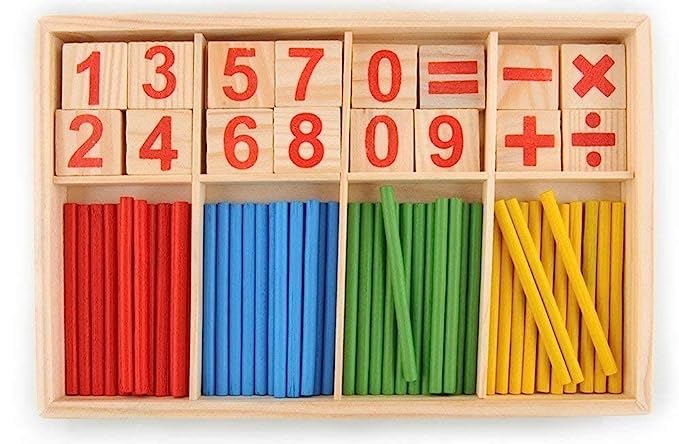 Buy Trexee Wooden Count Bar Sticks 3D Learning Box Kids Pre School ...