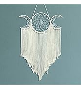 Amazon.com: ANROYE Black Triple Moon Goddess Macrame Wall Hanging, Boho ...