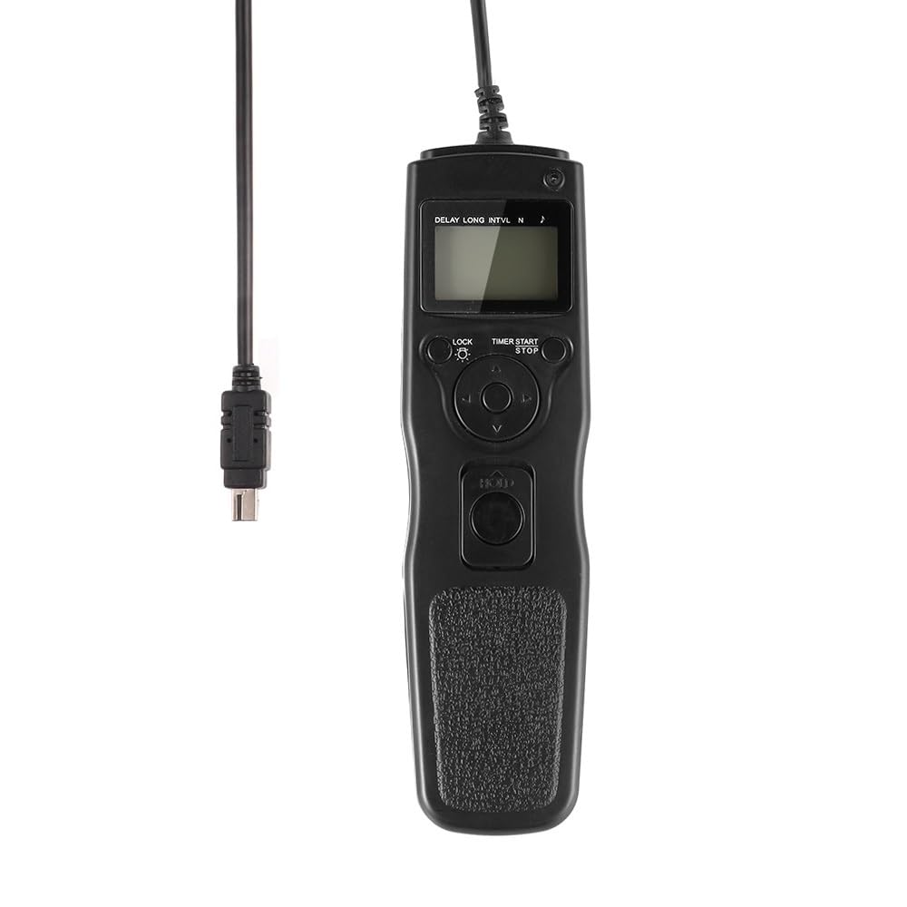 Hersmay LCD Timer Remote Shutter Release Camera Shutter Release Intervalometer Remote Control ...