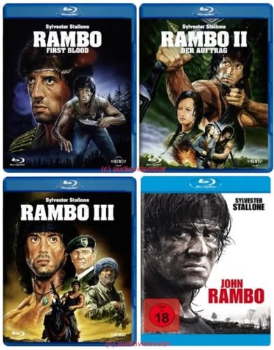 Rambo 1 + 2 + 3 + 4 (4 BLU RAY Set) - John Rambo complete: Amazon.de ...