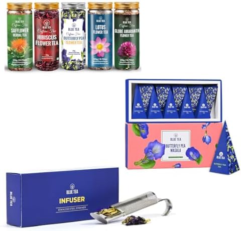 Amazon.com : BLUE TEA - Combo - Flower Tea Combo (Pack of 5 ...