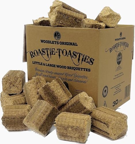 Roastie-Toasties Heat Logs - 14.5kg Box Ultra Dry Compressed Logs with ...