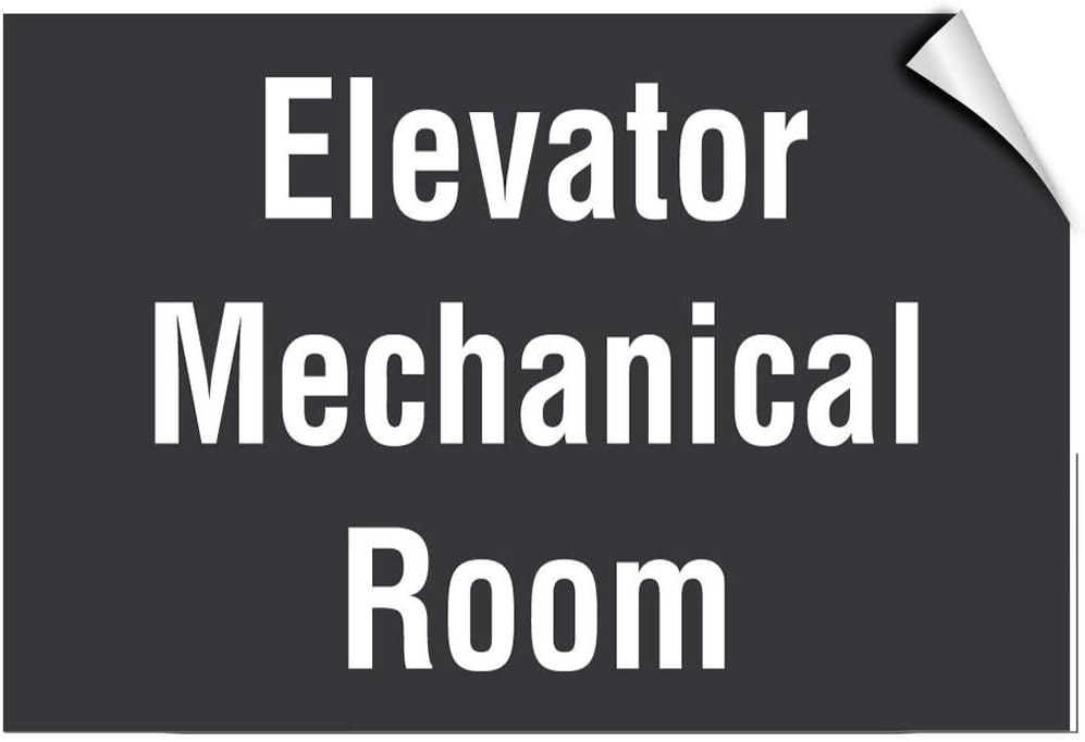 Amazon.com : Elevator Mechanical Room Business Elevator Label Decal ...