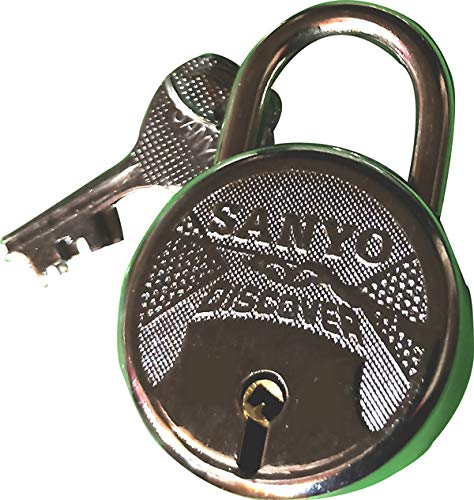 Silver 7 Liver Double Door Lock, 80mm, 3 Keys : Amazon.in: Bags ...