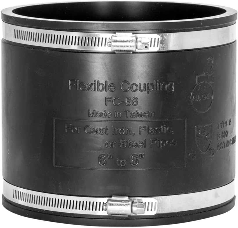 Amazon.com: Eastman 6 x 6 Inch Flexible Coupling with Stainless Steel ...