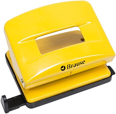 Brause Yellow Metal Paper 2 Hole Punch 18 Sheet Heavy Duty Perforator ...