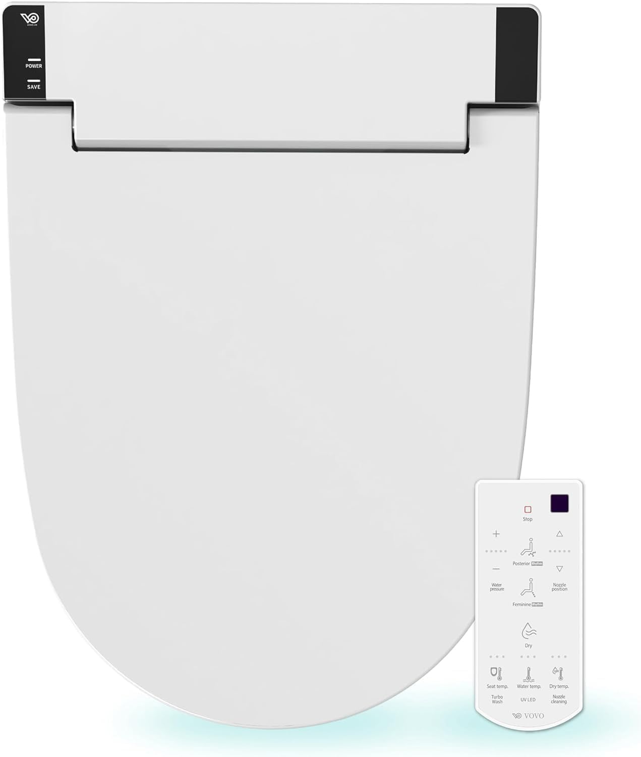 VOVO VB-6000SE Electronic Bidet, Elongated, Made in Korea, LED ...