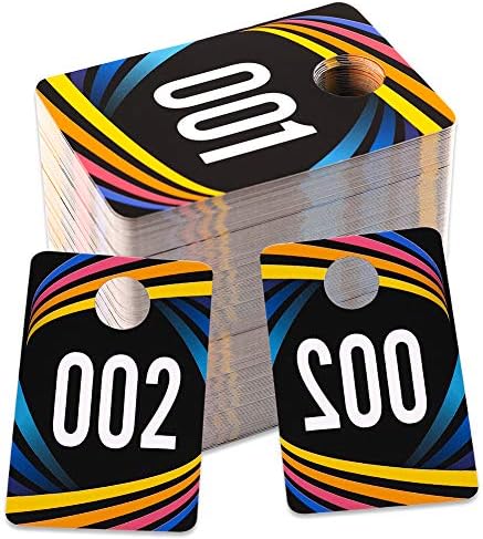 Amazon.com : FaCraft Live Number Tags 001-100,1.7"x 2.5" Normal and ...