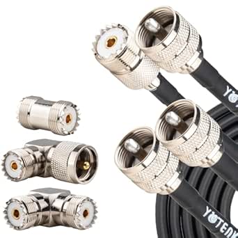 Amazon.com: YOTENKO Ham Radio Coax Jumper Cable 16inch/1.3ft with PL259 ...