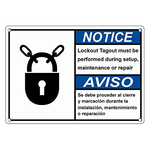 Weatherproof Plastic ANSI Notice Lockout/tagout Setup Maintenance ...