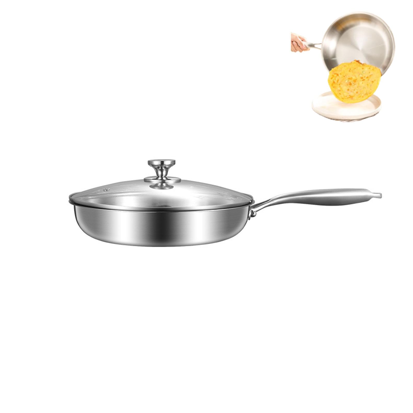 Amazon | フライパン ステンレス IH ガス火対応 軽量 26cm/28cm/30cm くっつかないフライパン ステンレス鋼 防錆 高熱効率 調理器具 耐久性 お手入れ簡単 食器洗機 ...