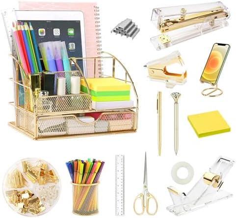 Amazon.com : Desk Organizers and Accessories Office Supplies 14PS Set ...