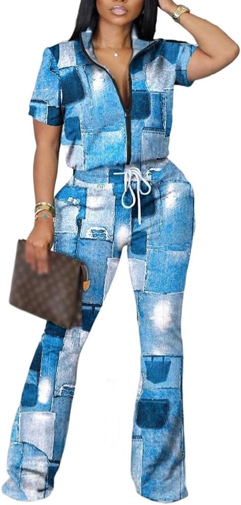 YK8fass Juego de cremallera de moda dg-5675 (S, azul vaquero) : Amazon ...