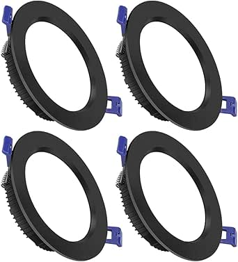 Riankh 4pack Retrofit Round Recessed Lighting Ceiling Downlight Panel ...