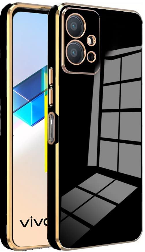 Vivo Y75 5G Back Cover Case with Free Tempered Glass - Electroplated 6D ...