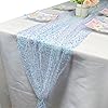 Amazon.com: JYFLZQ Iridescent Blue Sequin Table Runner 10ft Mermaid ...