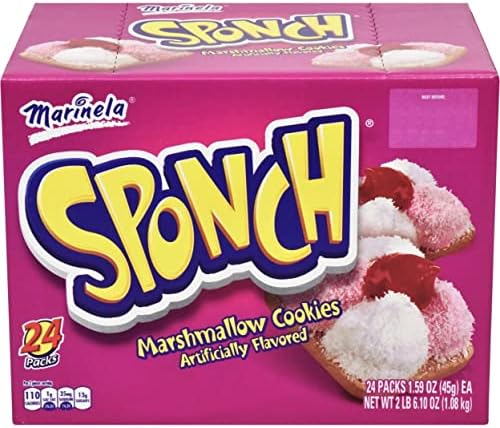 Amazon.com : Sponch Marshmallow Cookies 1.59 oz 24 packs : Grocery ...
