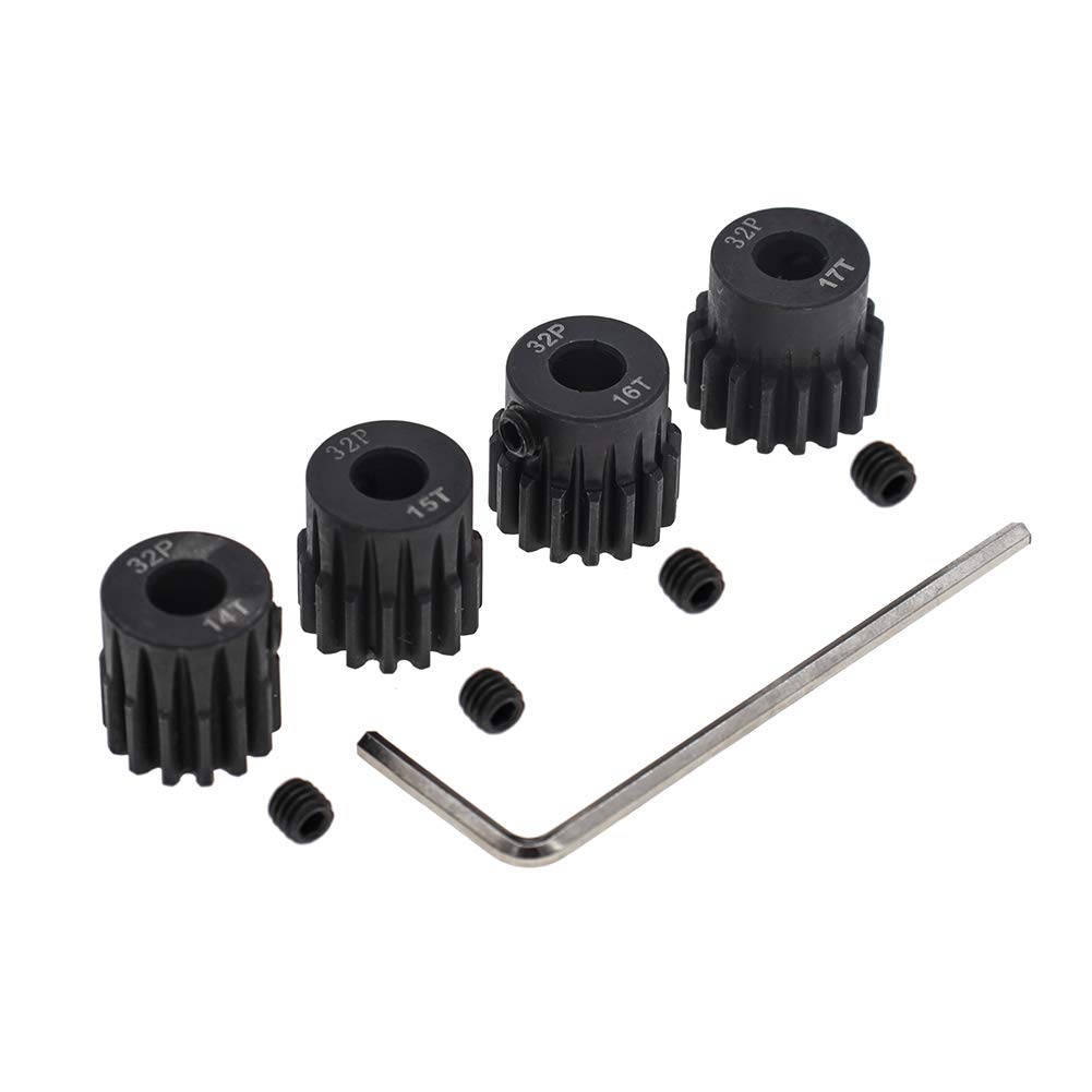 Snapklik.com : GTHELE 4pcs 32p Pinion Gear 5mm Set Hardened 14T 15T 16T ...