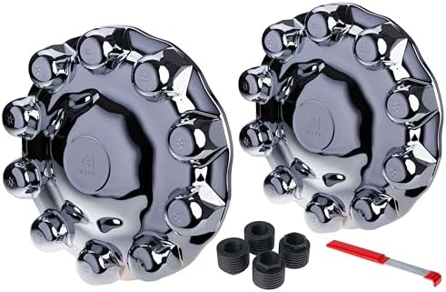 Amazon.com: Alcoa 2-Piece Chrome Front ABS Plastic Hub Cover System for ...