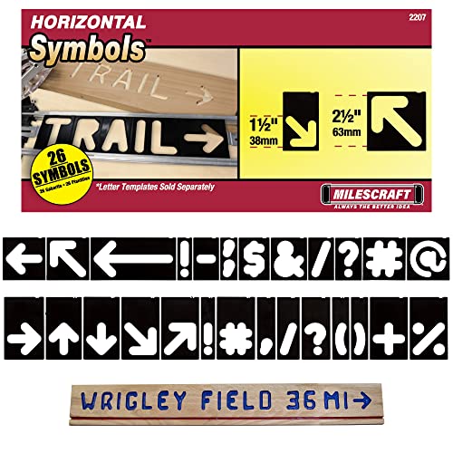 Milescraft 2207 1.5in. & 2.5in. Arrow and Symbol Templates for Sign PRO ...