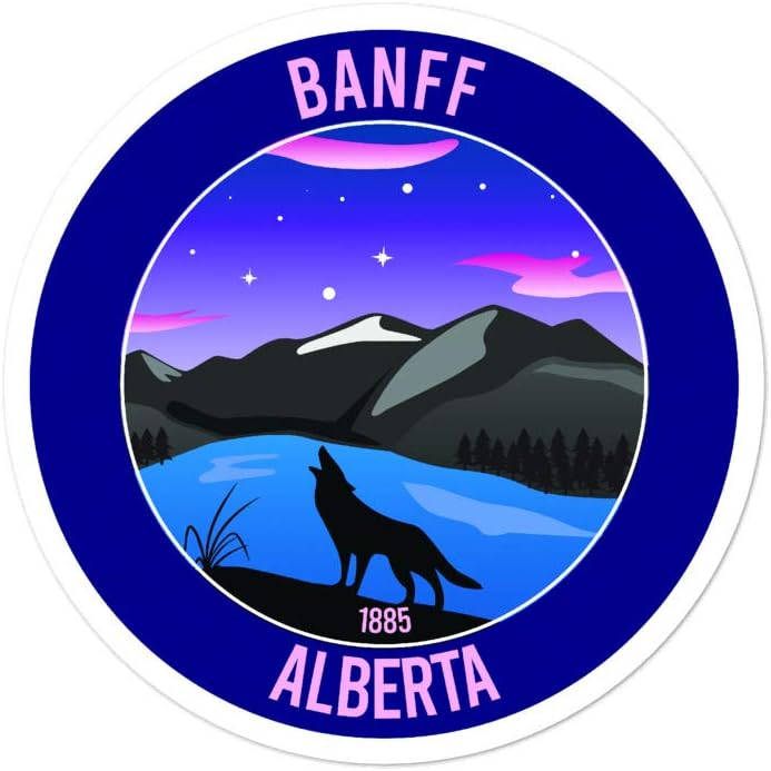 Amazon.com: Banff National Park (Wolf) Vinyl Sticker Decal 3'' to 5.5 ...
