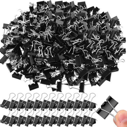 Amazon.com : Jetec 500 Pieces Black Binder Clips 1.25 Inch Medium Paper ...