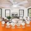 UOJ Ceiling Fans with Lights, 52 inch Low Profile Ceiling fan with ...